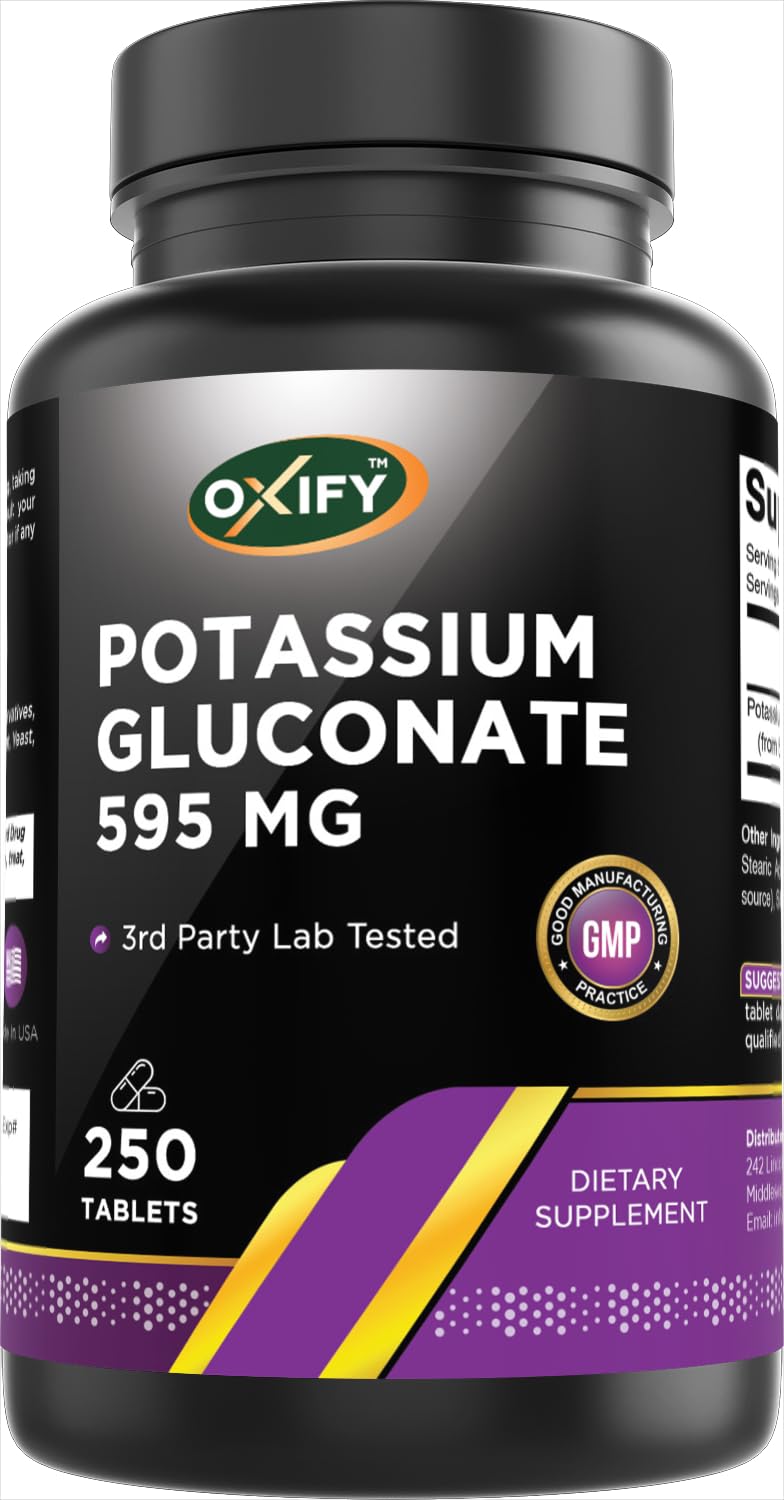 Oxify potassium gluconate tablets for muscle health