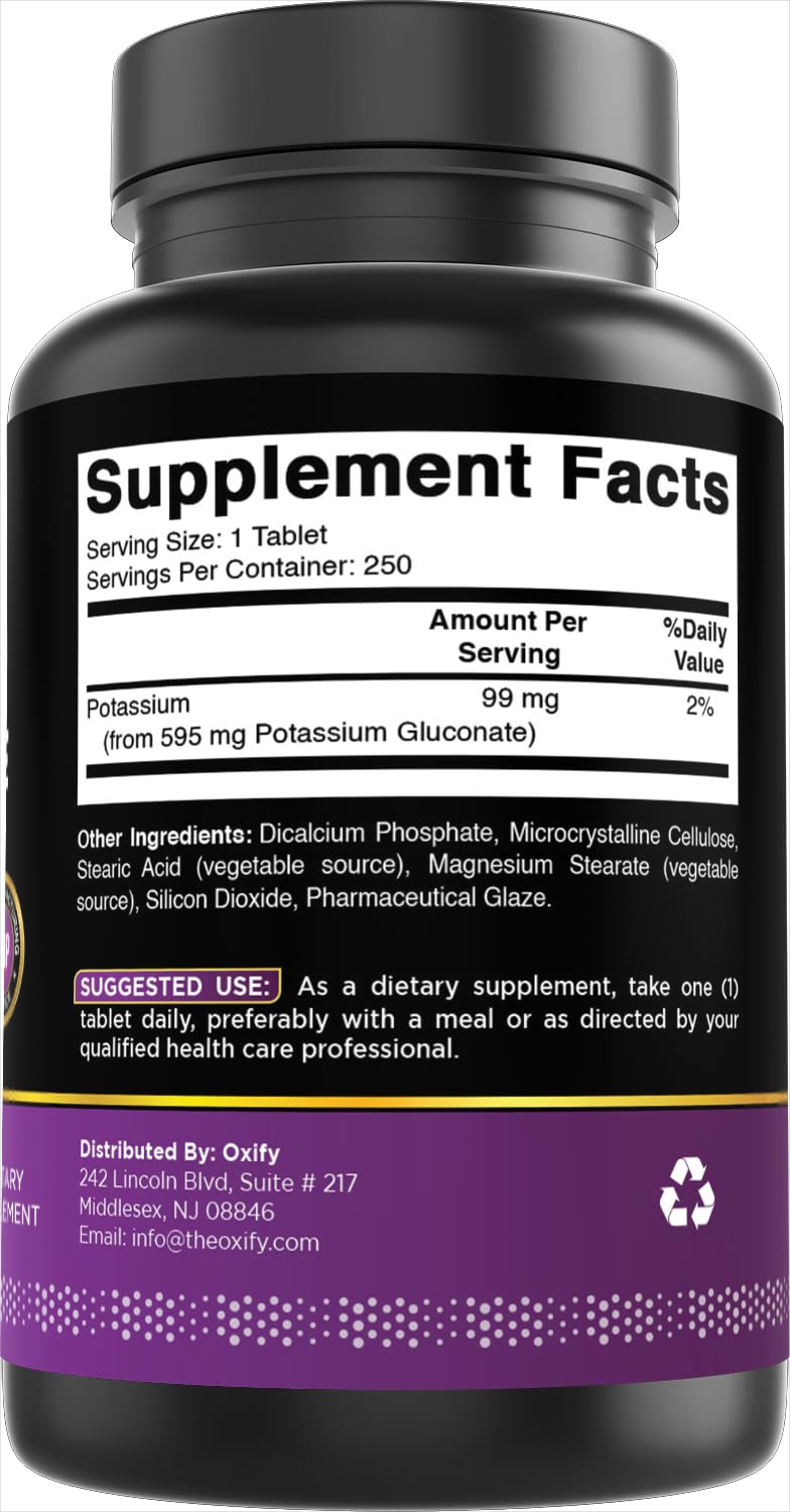 Oxify potassium tablets for hydration support