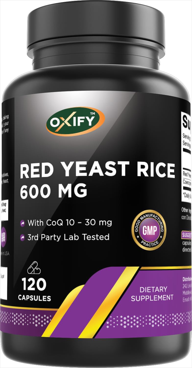 Oxify Red Yeast Rice capsules for heart health