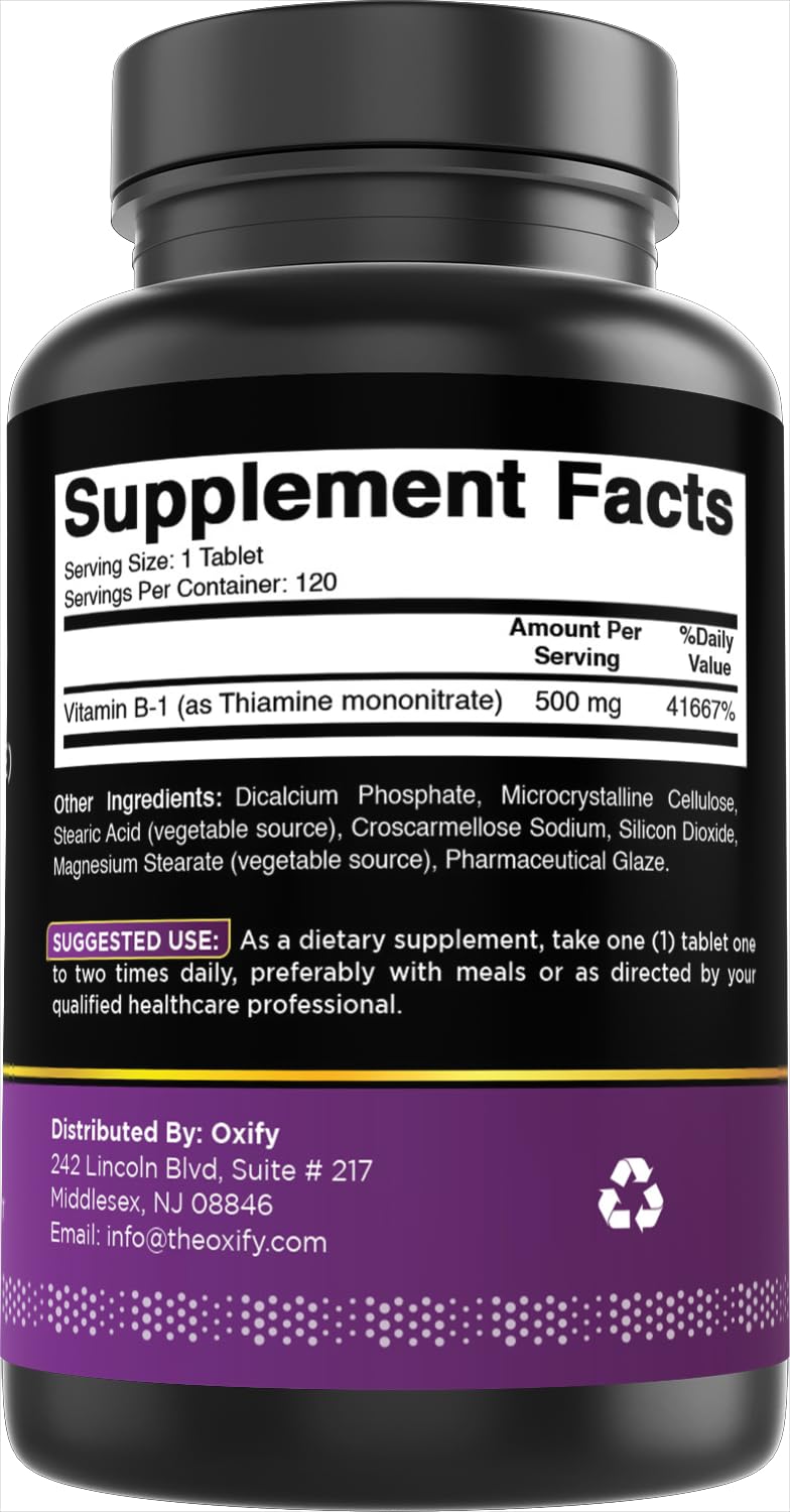 Oxify Vitamin B1 boosts overall vitality