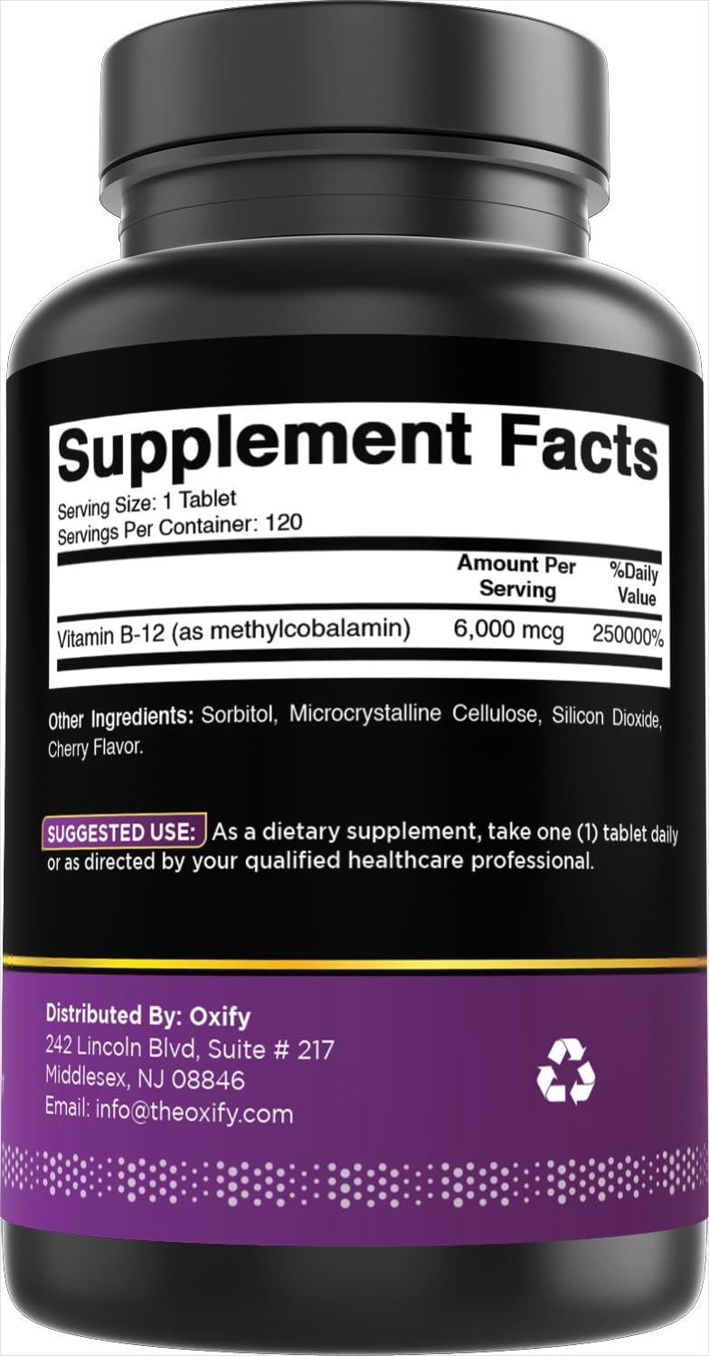Oxify Vitamin B12 for mood enhancement