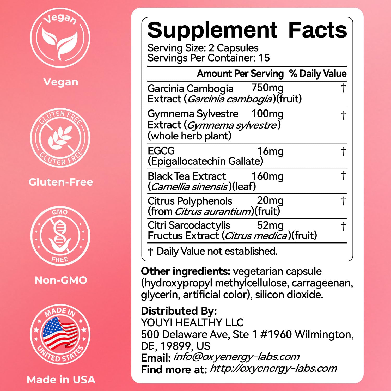 OxyEnergy 6-in-1 multivitamin capsules