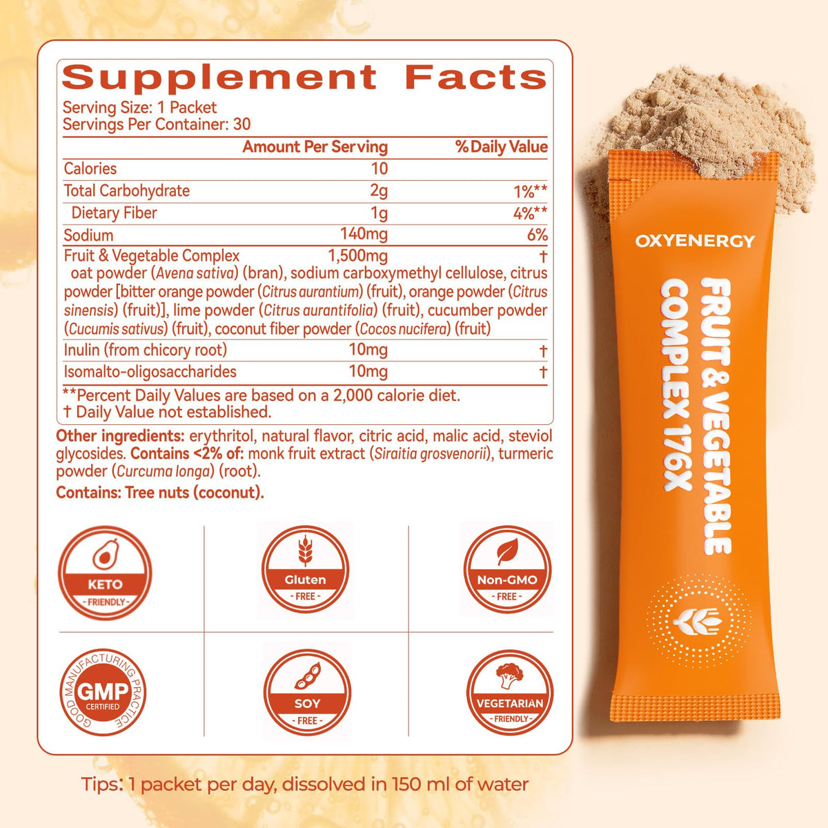 OxyEnergy fiber for healthy gut flora