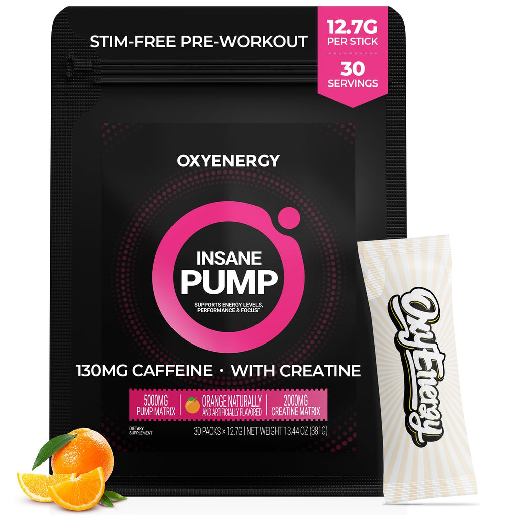 OxyEnergy pre workout powder sticks