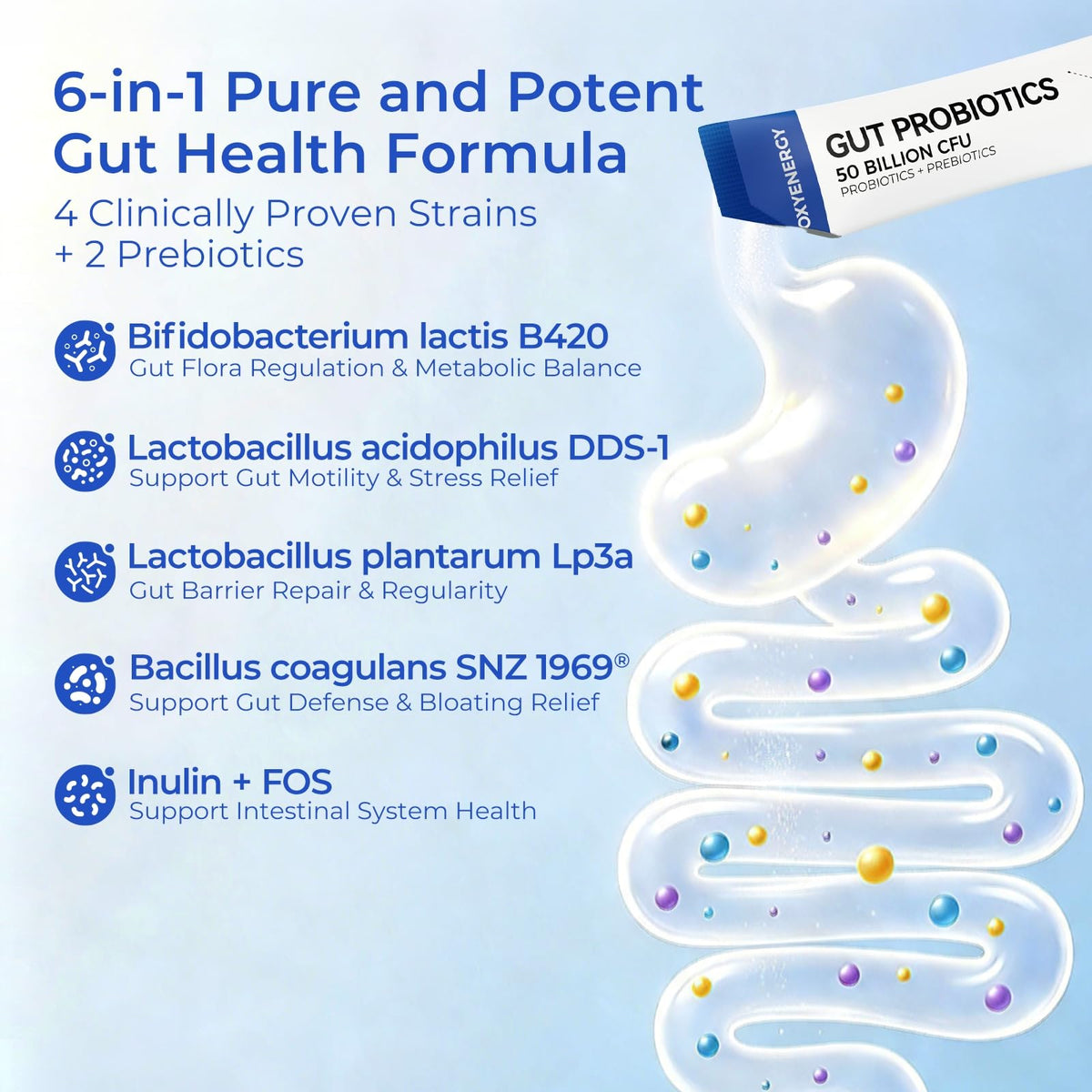OxyEnergy probiotic packets for convenience