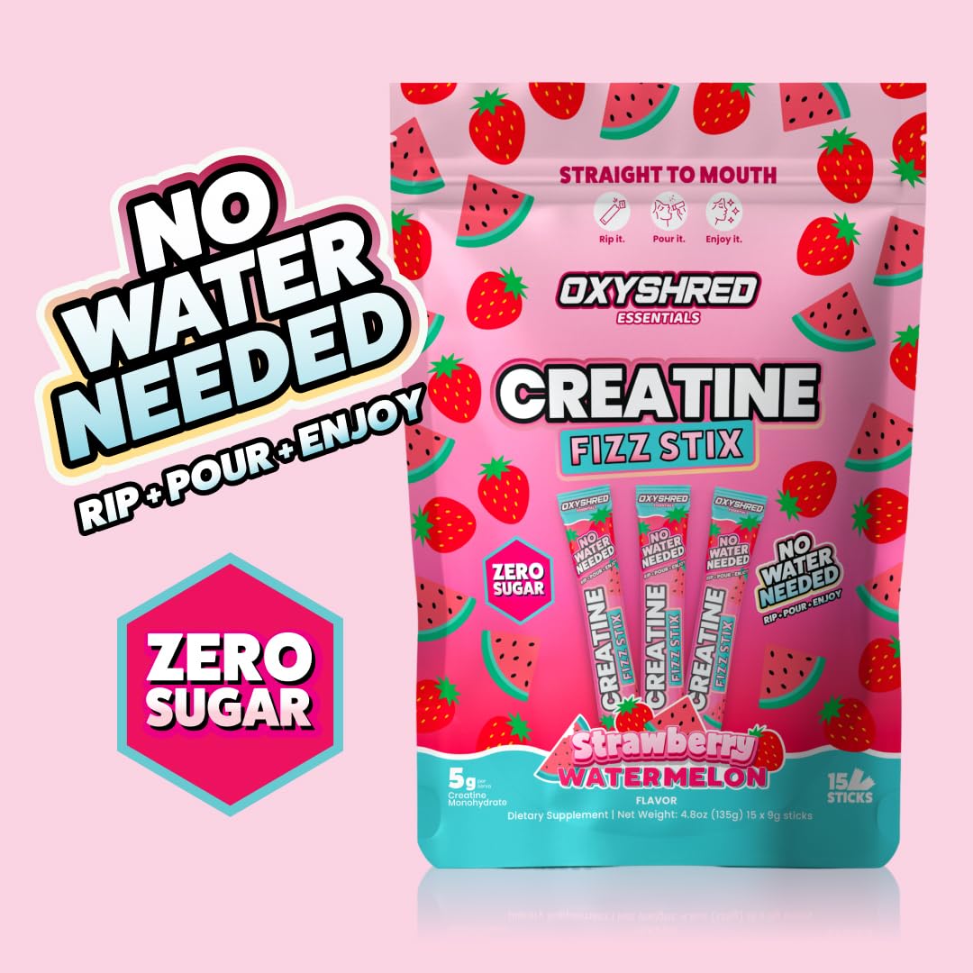 OxyShred fizz sticks for hydration