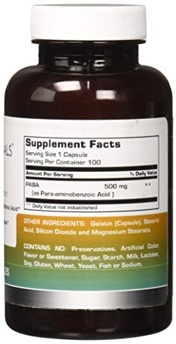Paba 500 mg capsules for vitality