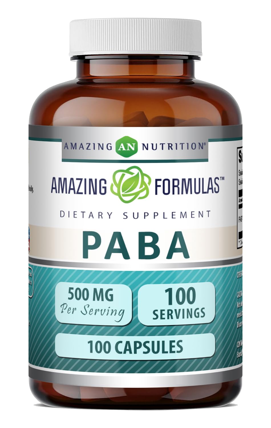 PABA 500 mg capsules for wellness