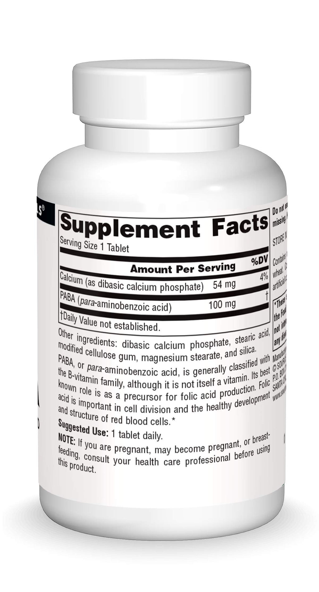 PABA supplement for overall vitality