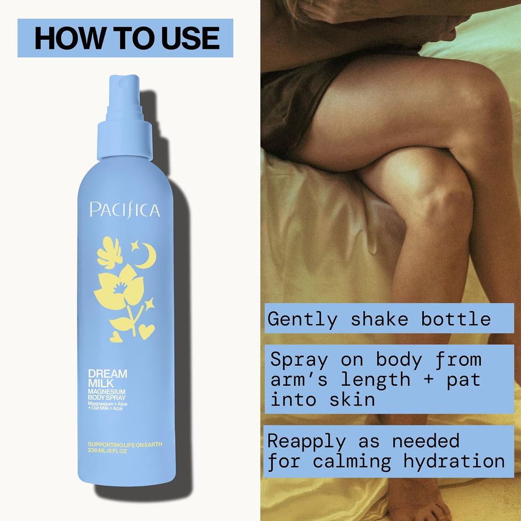 Pacifica Dream Milk magnesium spray usage