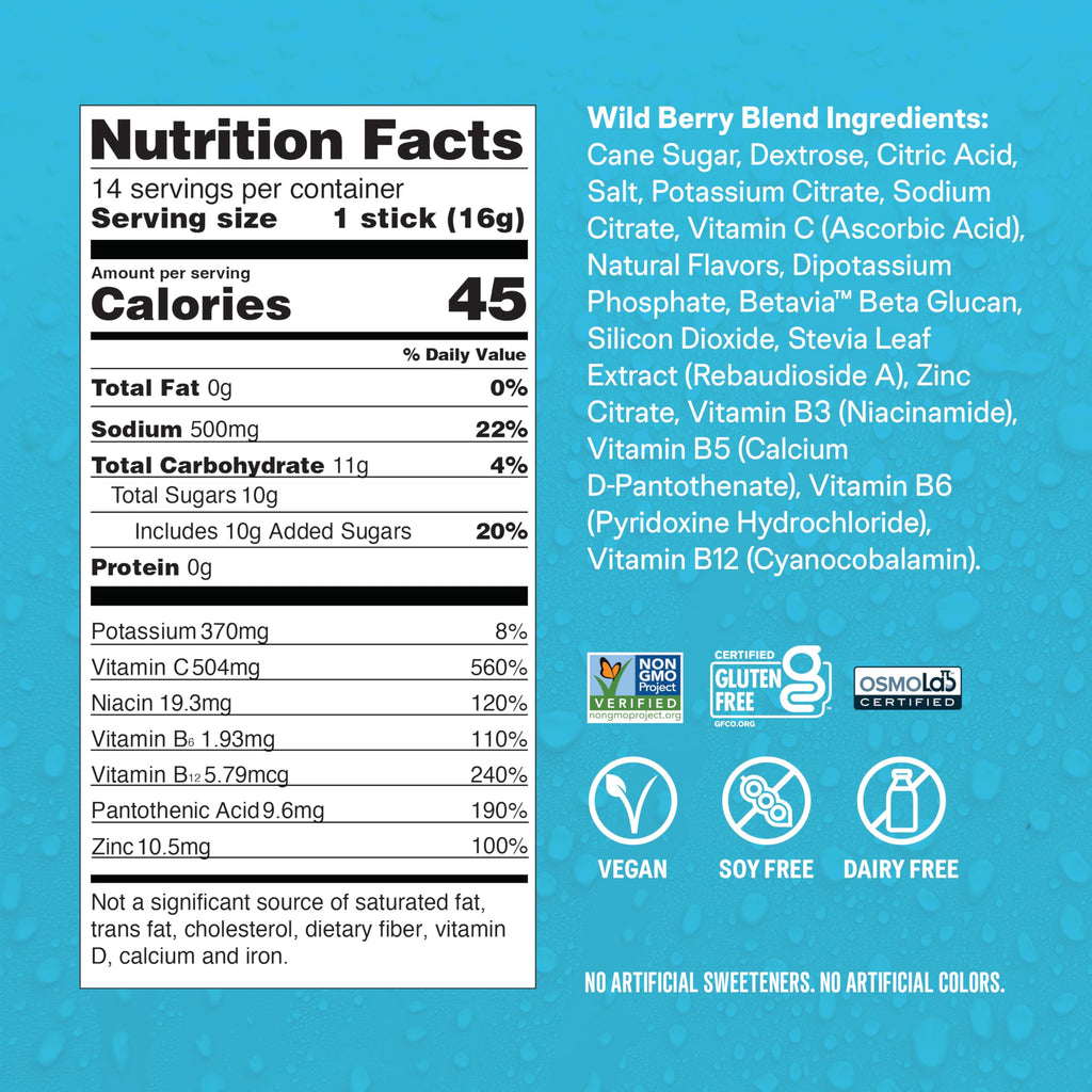 Pack of 12 electrolyte drink mixes
