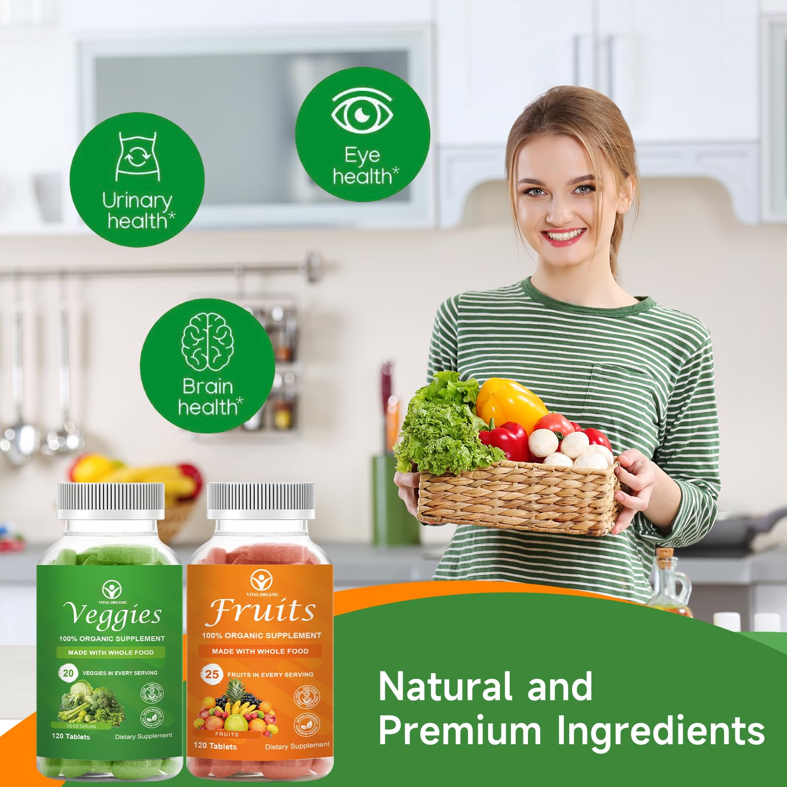 pack of 2 blended vitamin supplements