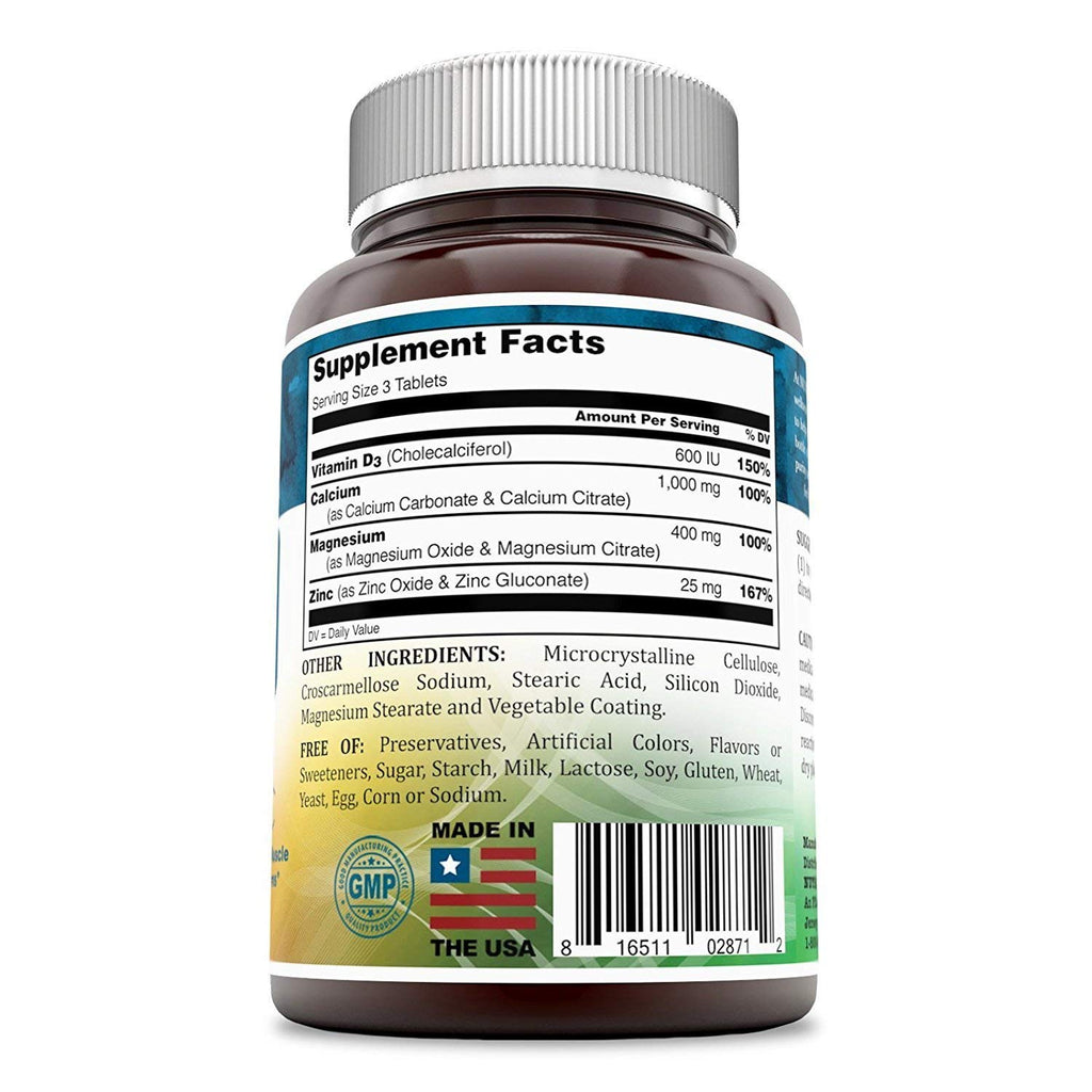 Pack of 2 calcium supplement bottles
