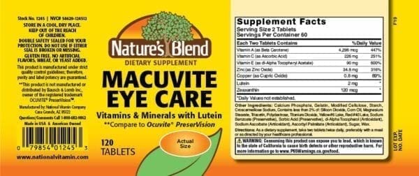 pack of 2 Macuvite tablets