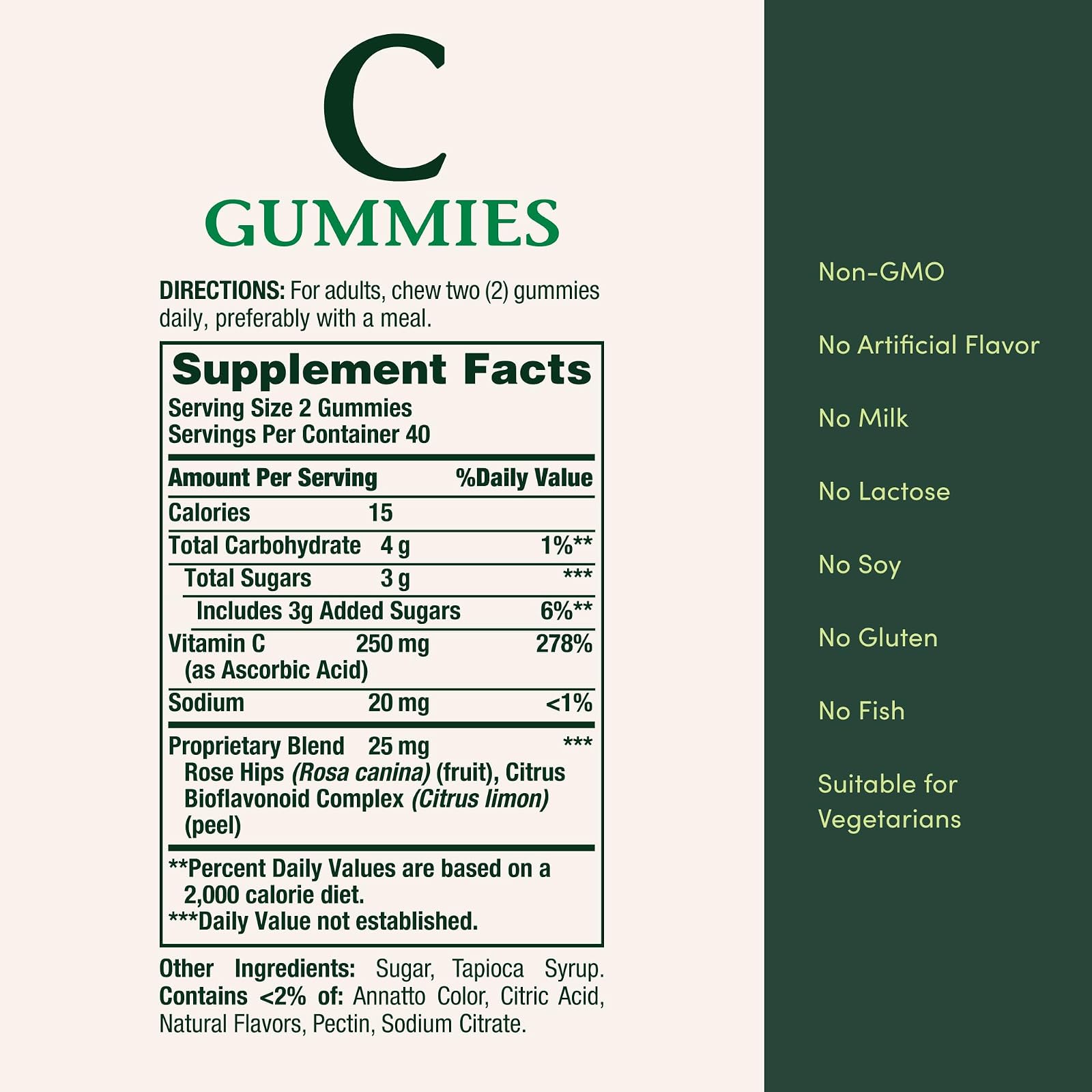Pack of 2 vitamin C supplements