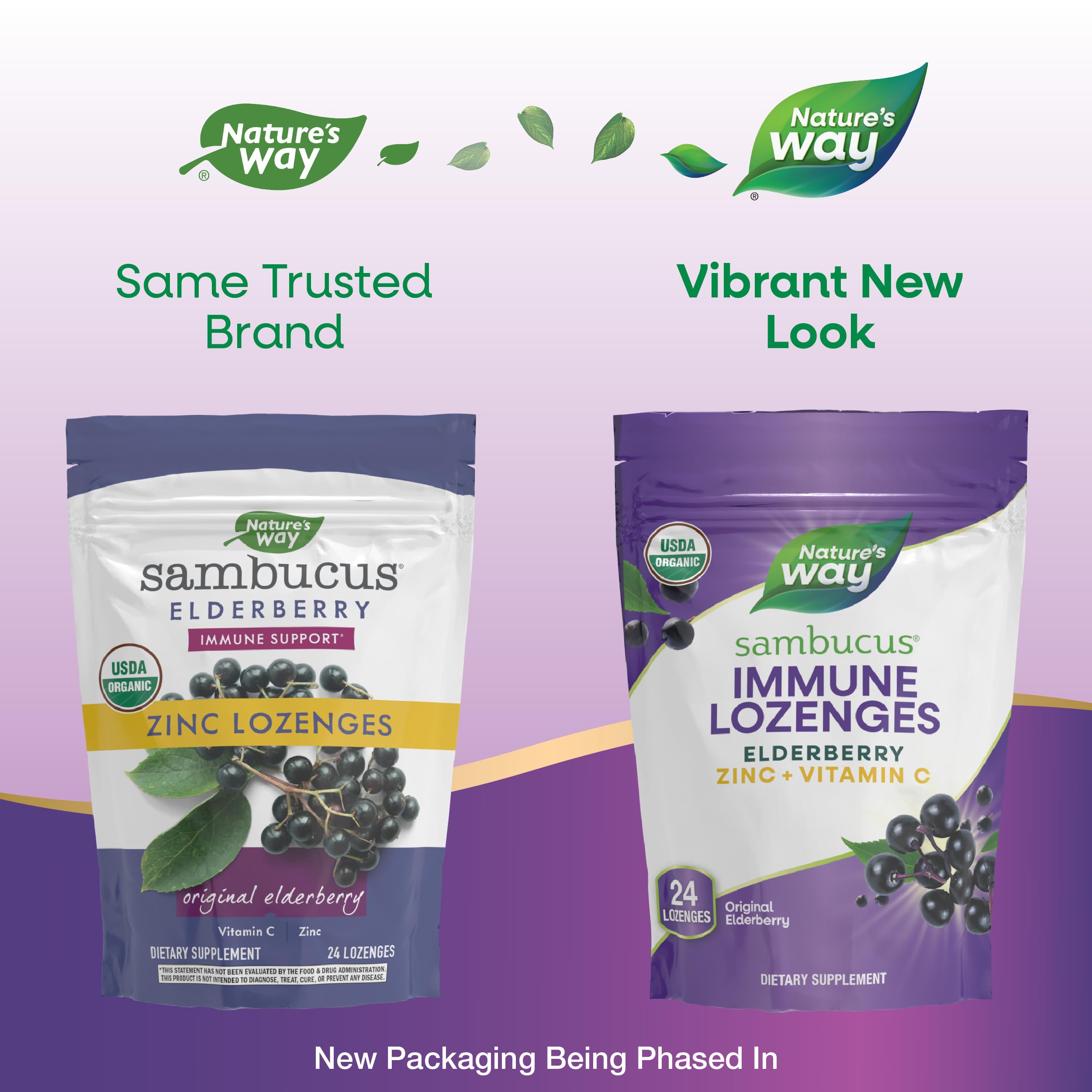 Pack of 3 elderberry immune support lozenges