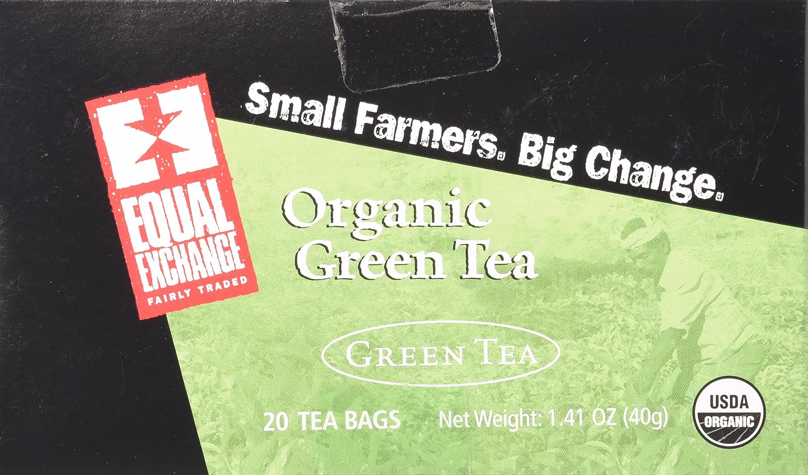 pack of 3 organic green tea boxes