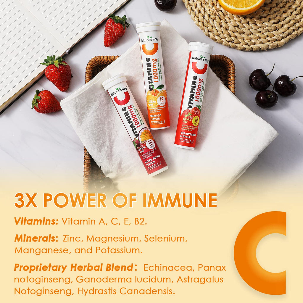 pack of 3 vitamin effervescent tablets