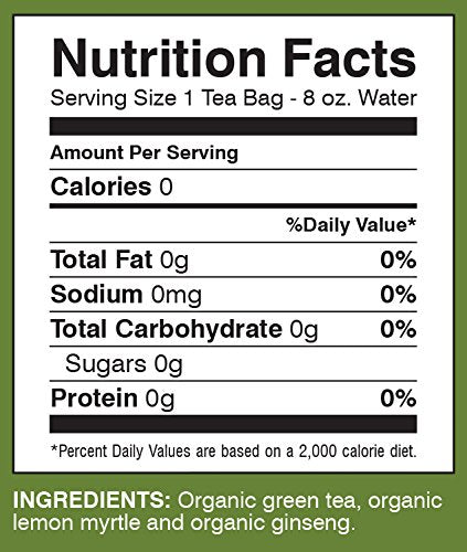 pack of 6 green tea bags