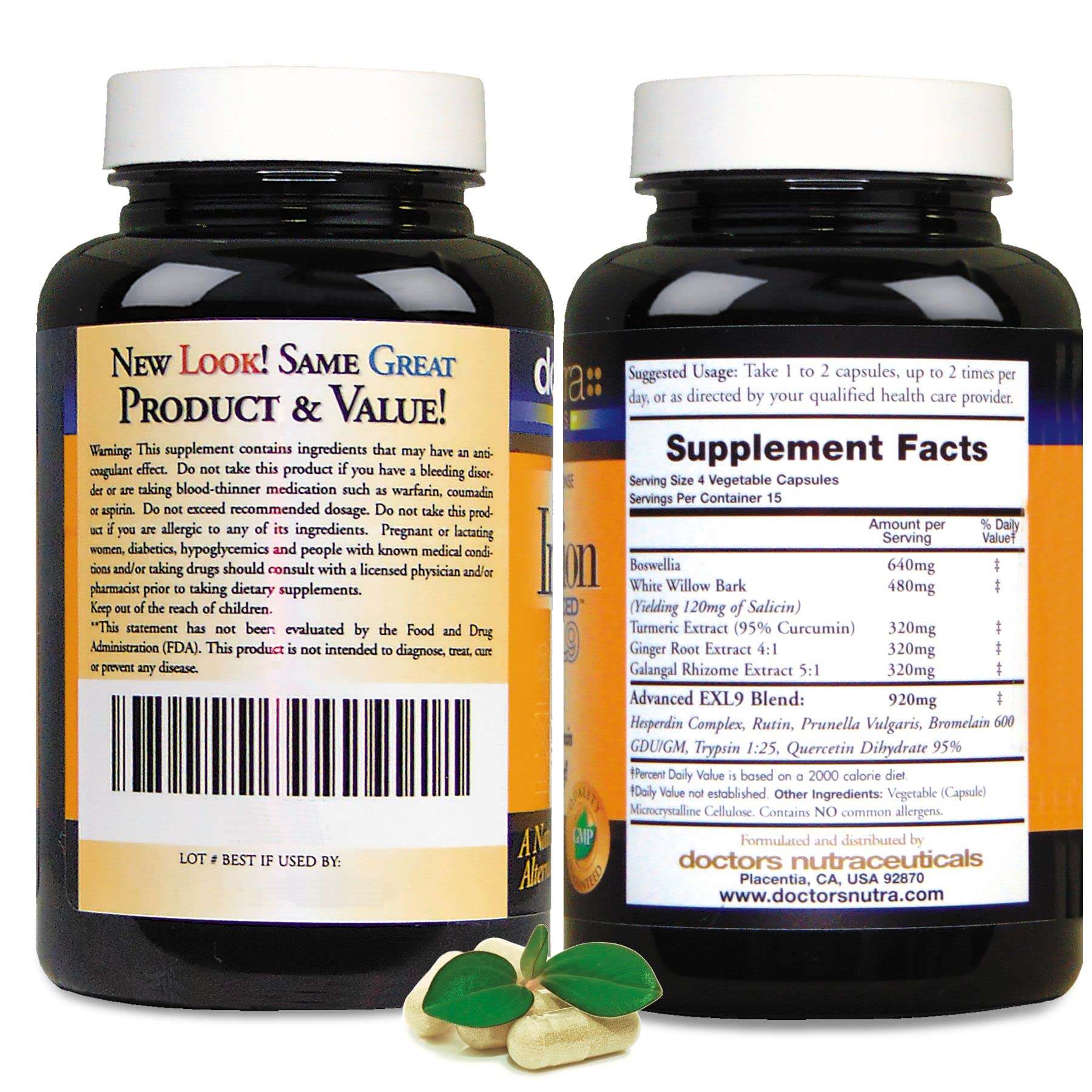pack of curcumin capsules for wellness