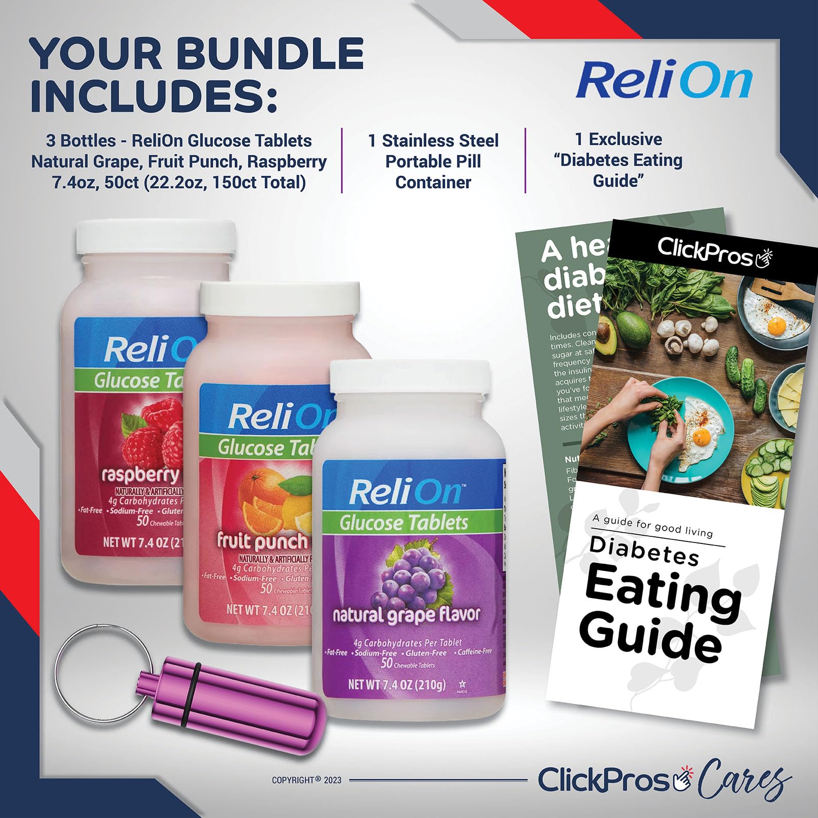 pack of ReliOn glucose tablets