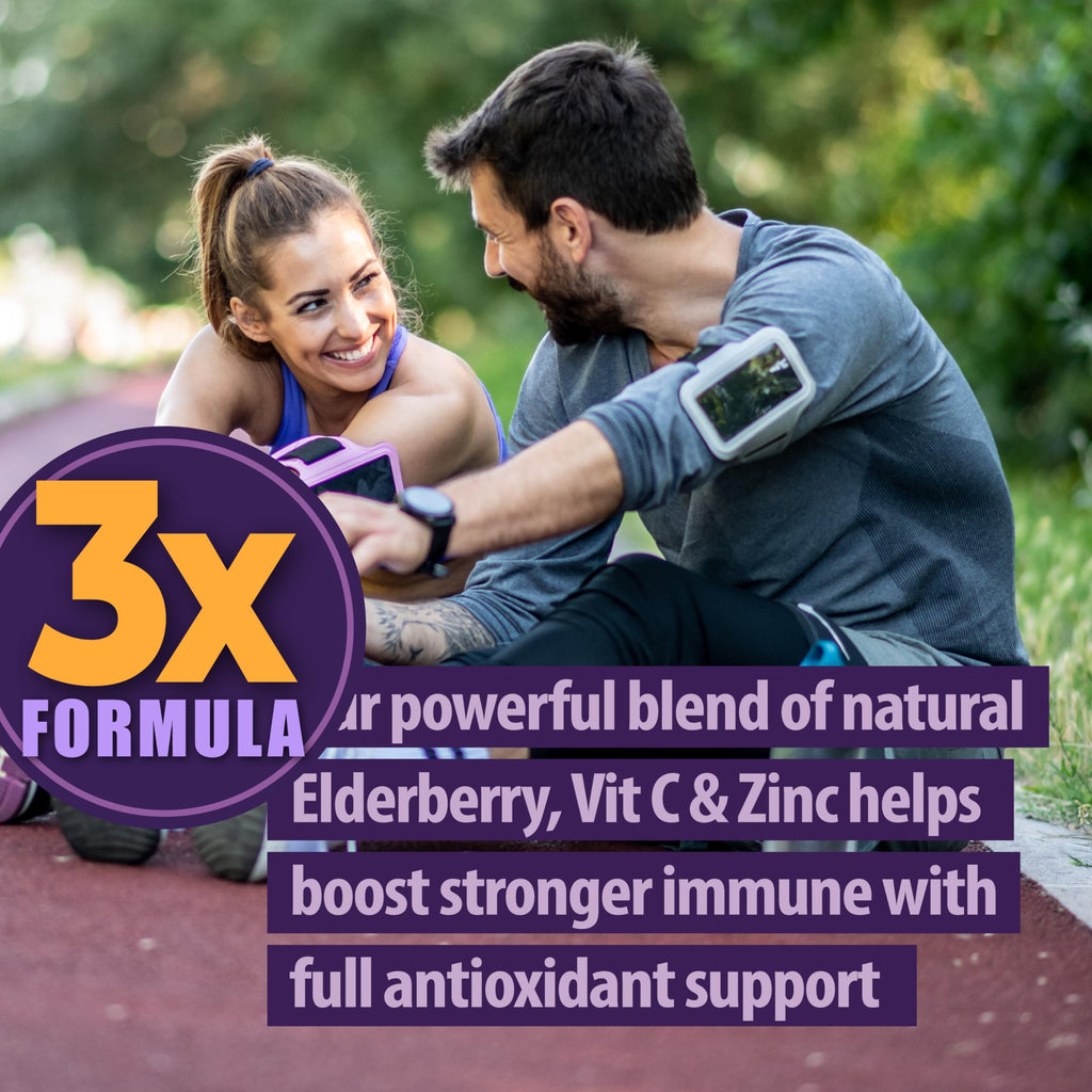 pack of three elderberry supplements