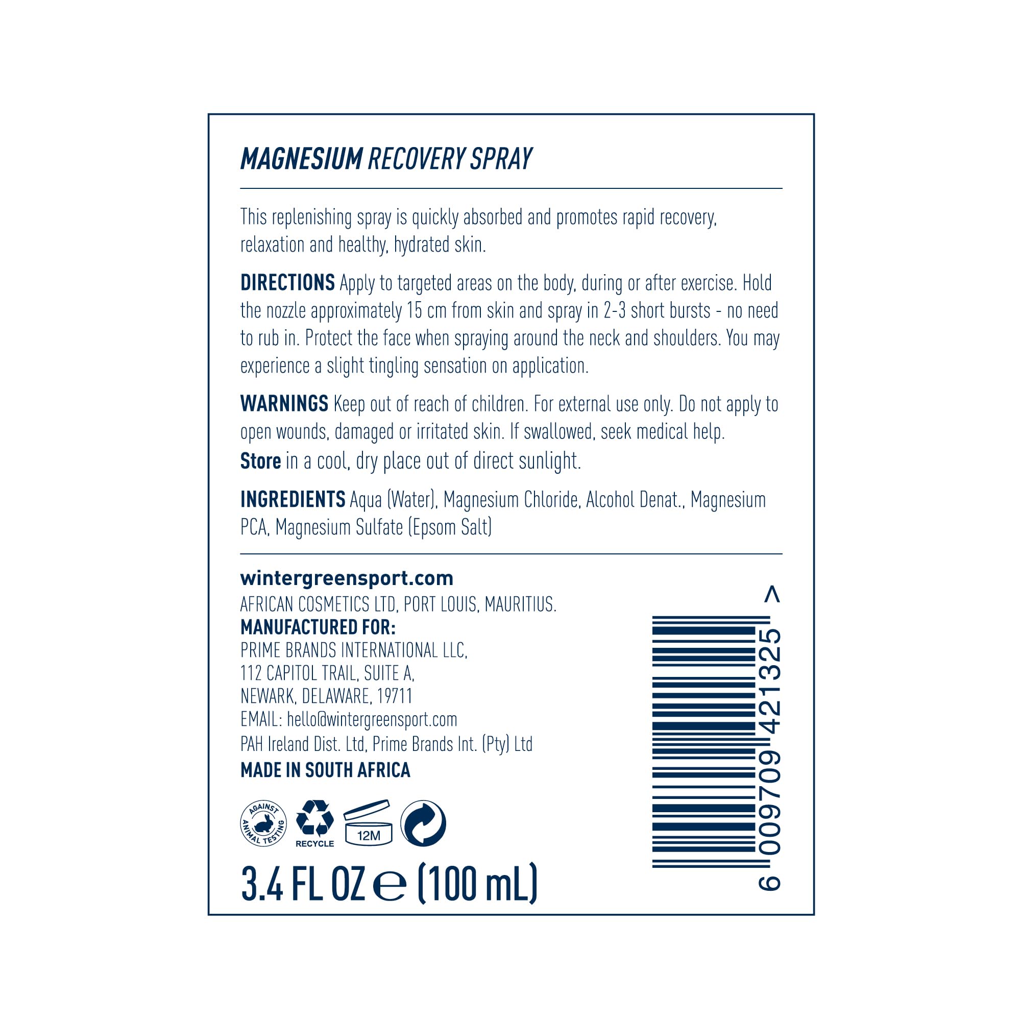 pain relief magnesium spray