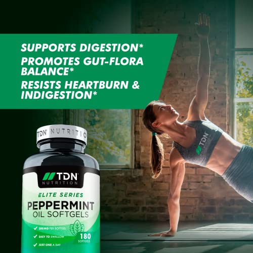 Pain relief with peppermint oil softgels