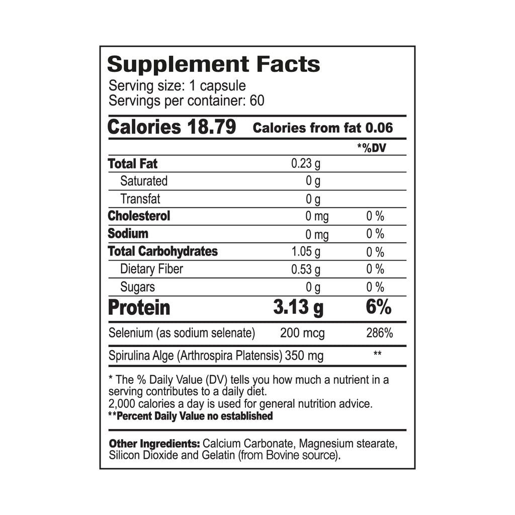 Paleolf spirulina capsules for energy