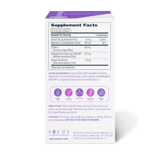 Pamprin Botanicals 22 count supplement