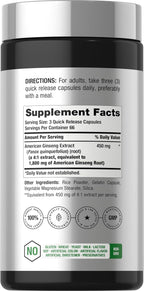 Panax ginseng 500 mg supplement