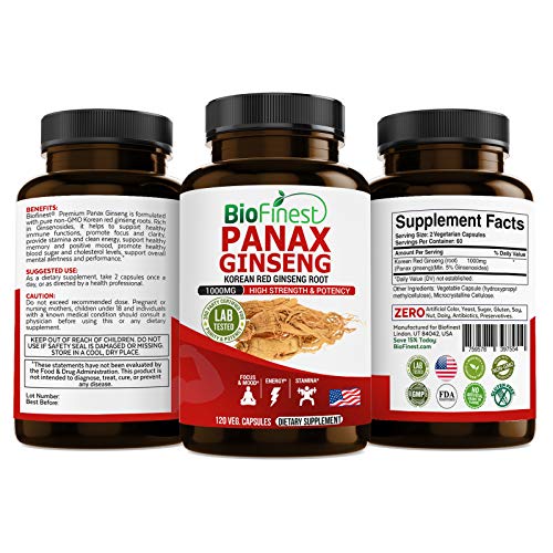 Panax ginseng capsules for focus