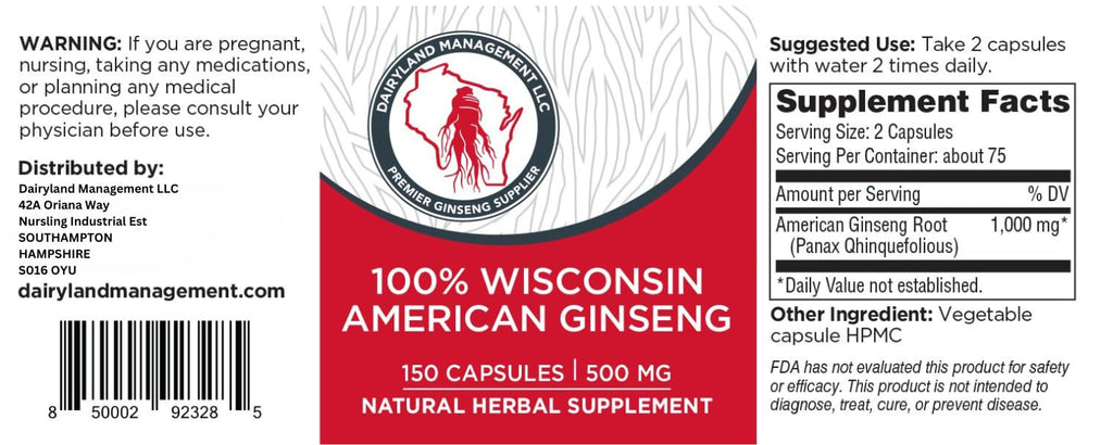 Panax ginseng capsules for overall health