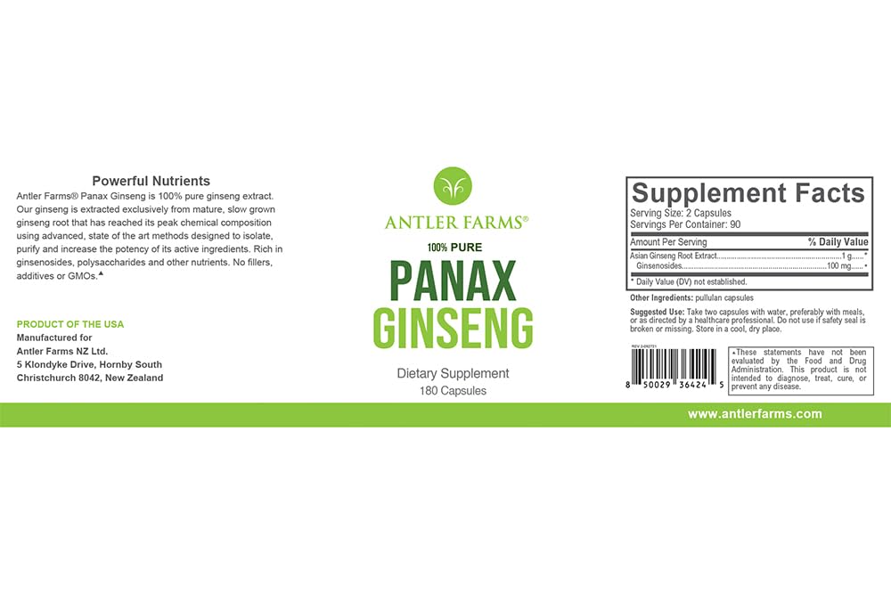 Panax ginseng capsules for vitality