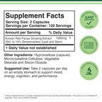 Panax ginseng energy booster capsules