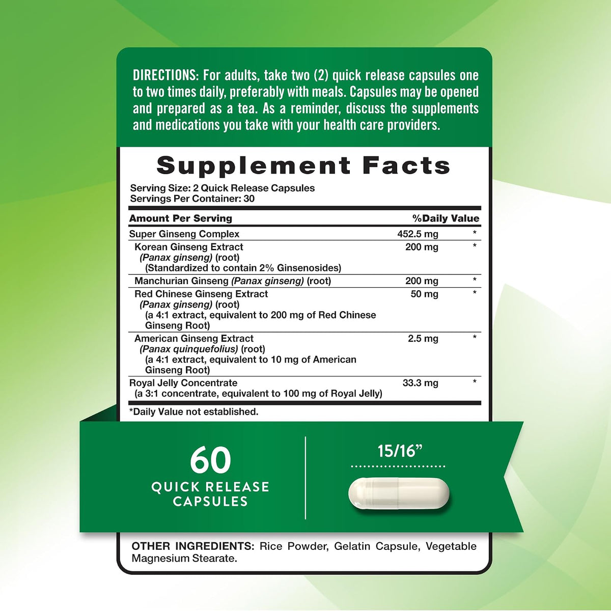 panax ginseng energy booster