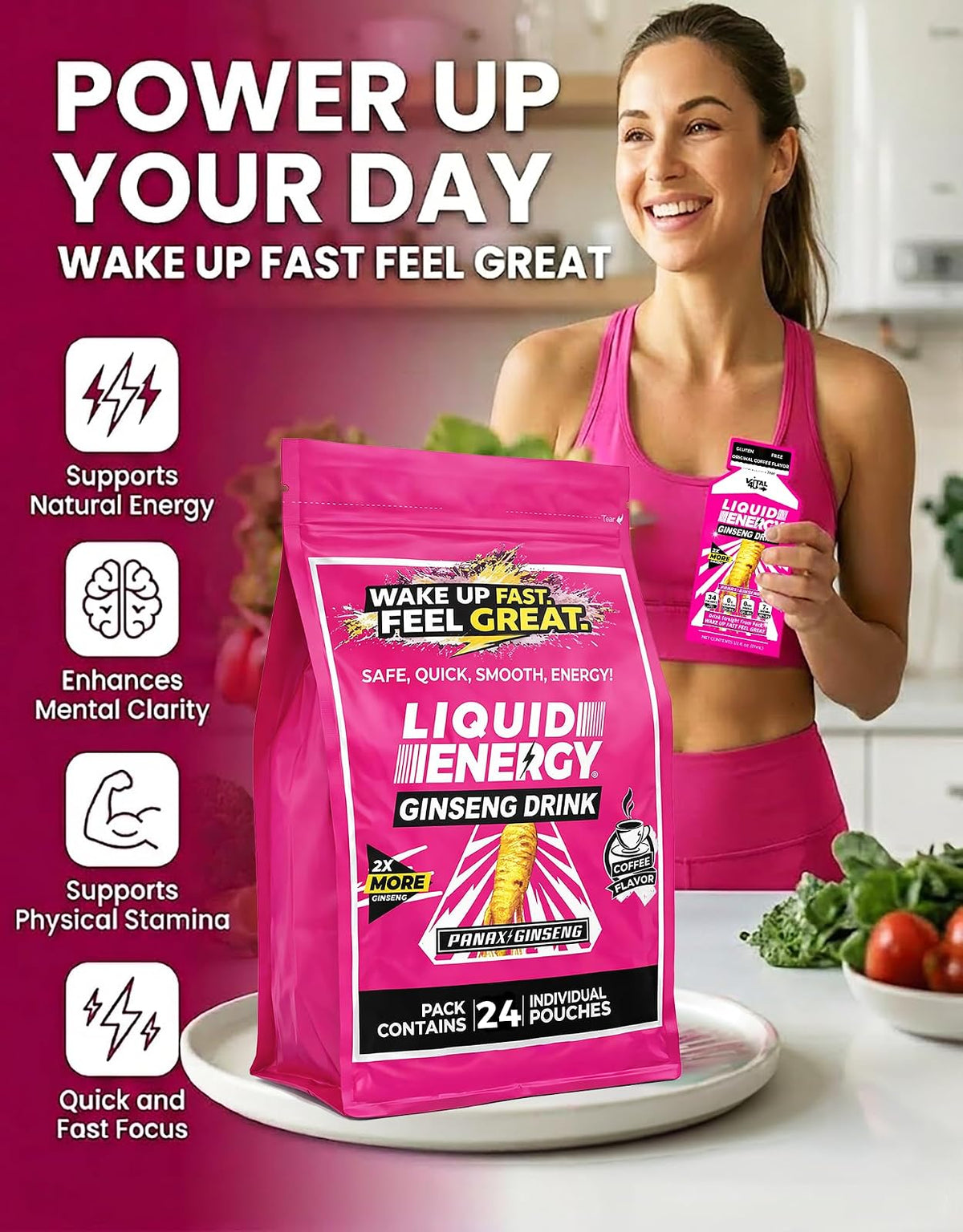 panax ginseng energy supplement pouches