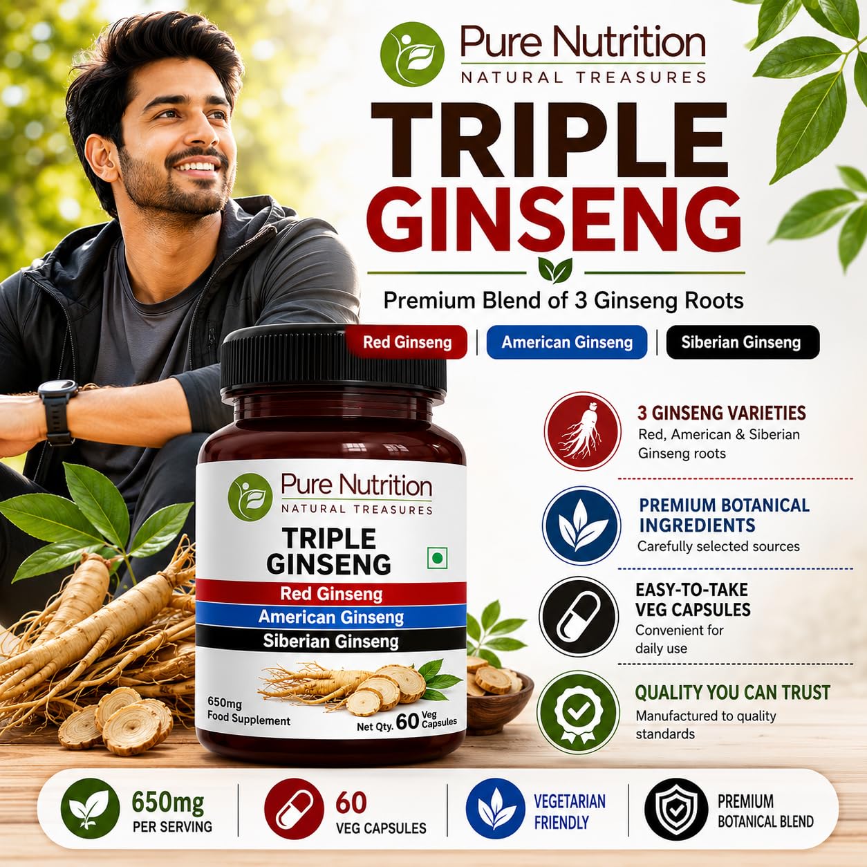panax ginseng for energy boost