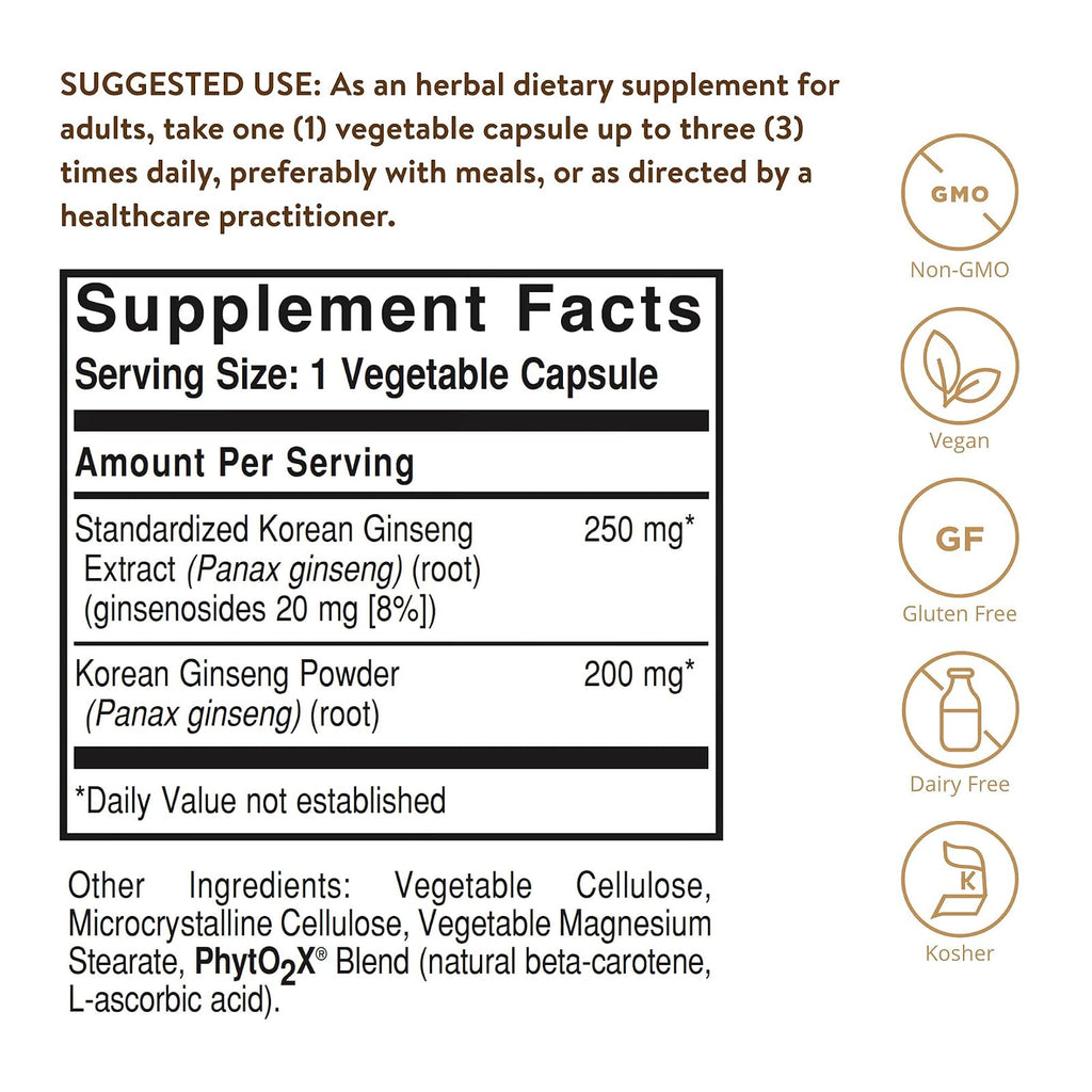 panax ginseng for energy support