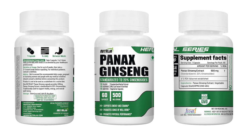 Panax ginseng for enhanced focus