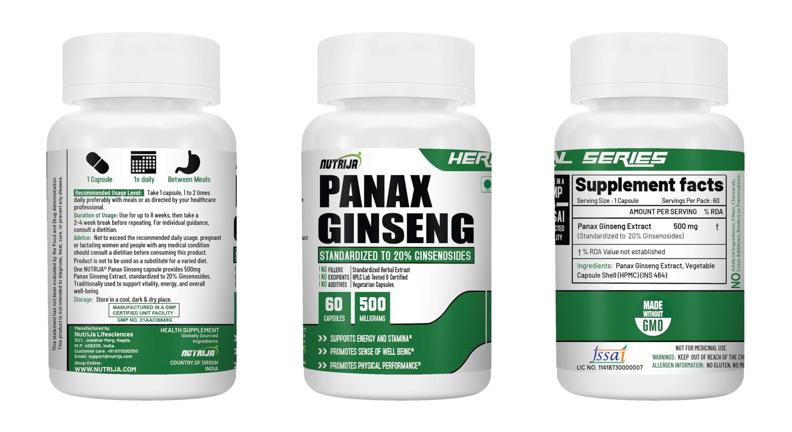 Panax ginseng for enhanced focus