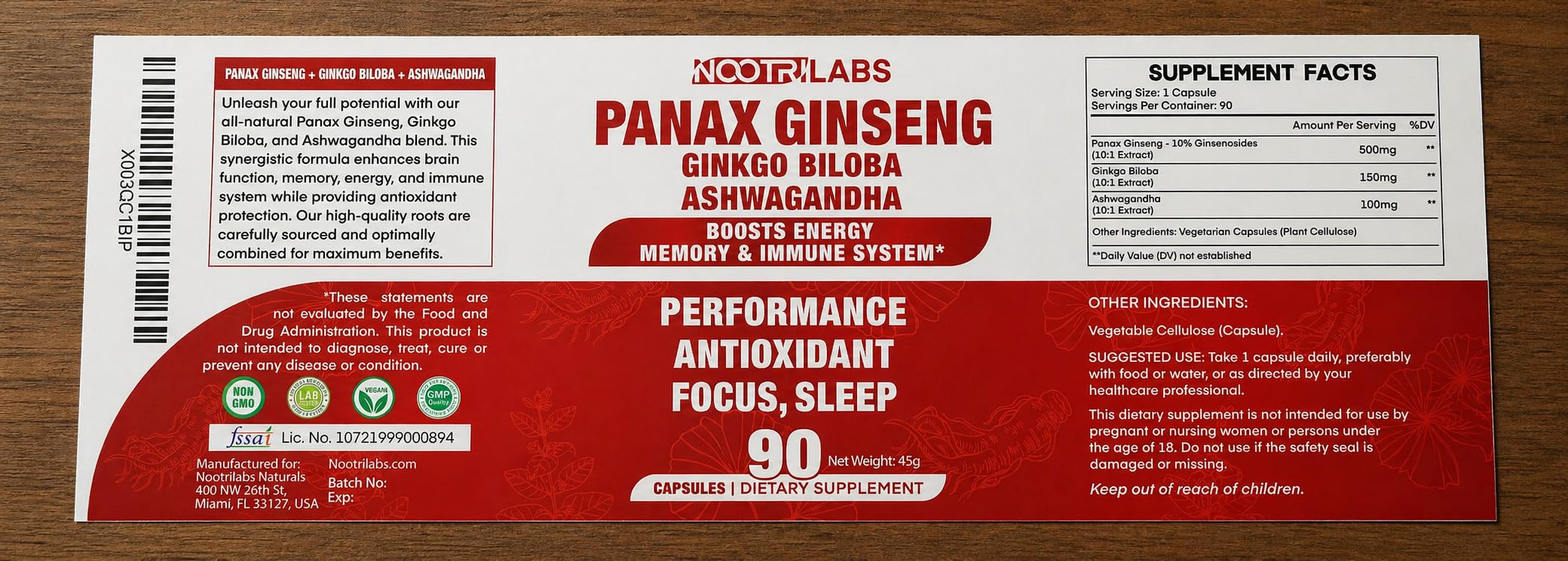 panax ginseng for enhanced focus