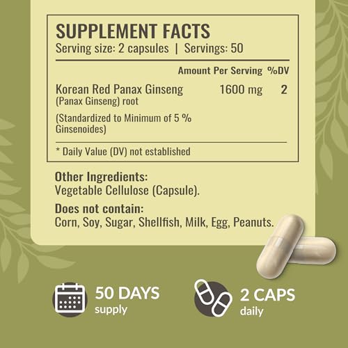 Panax ginseng for enhanced stamina
