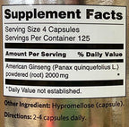 Panax ginseng herbal supplement