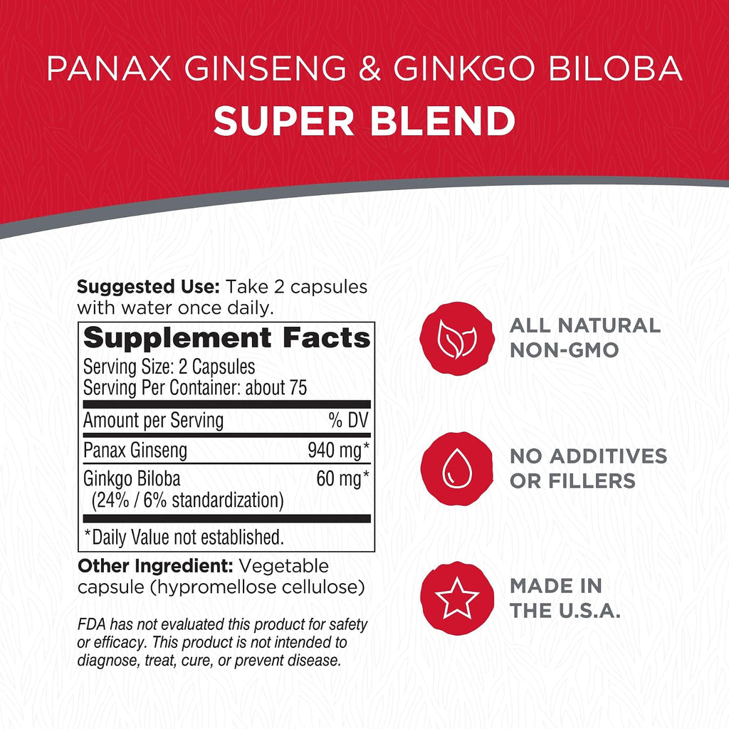 Panax Ginseng herbal supplement