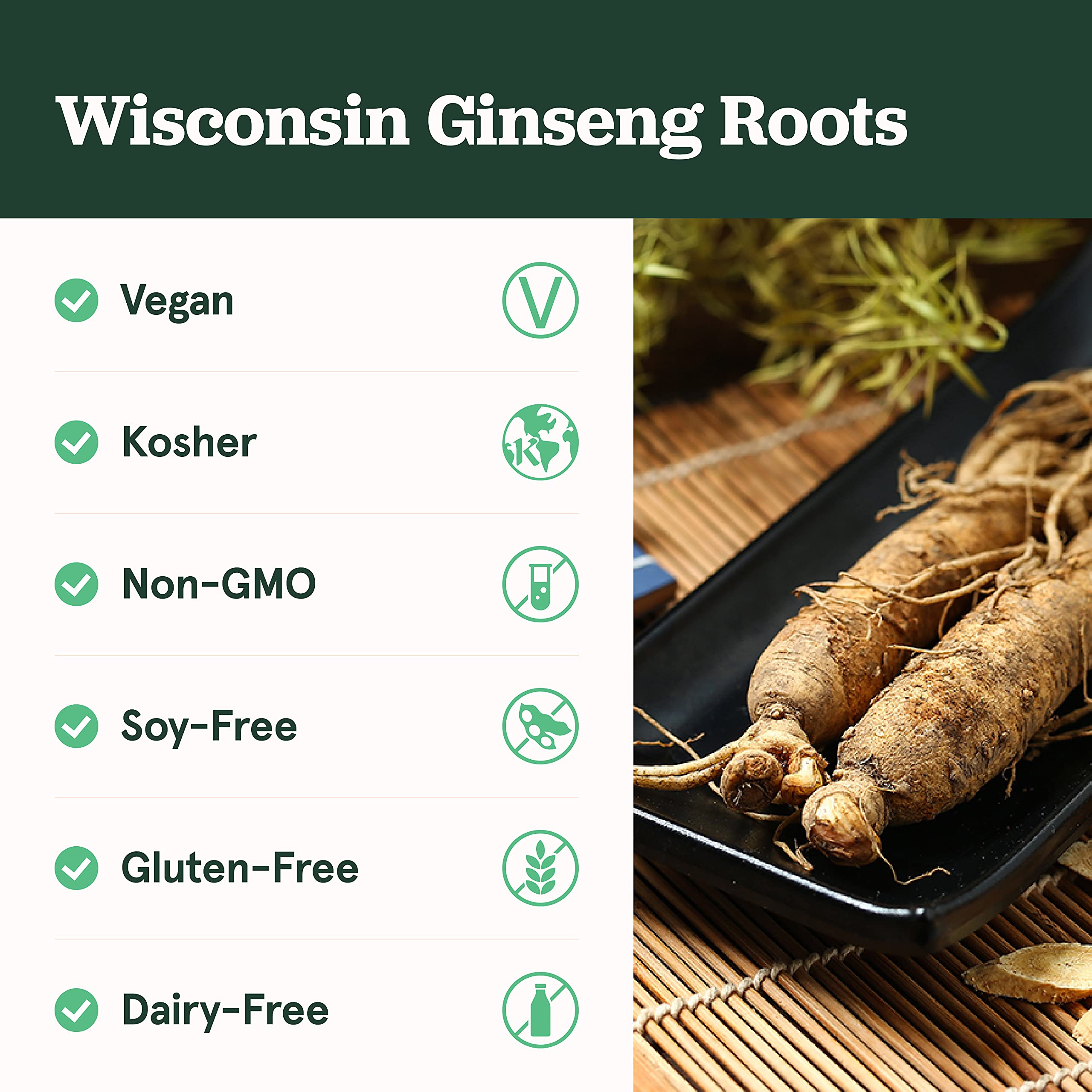 Panax ginseng root for stress relief