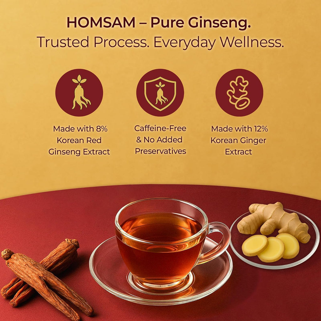 Panax ginseng with ginger blend