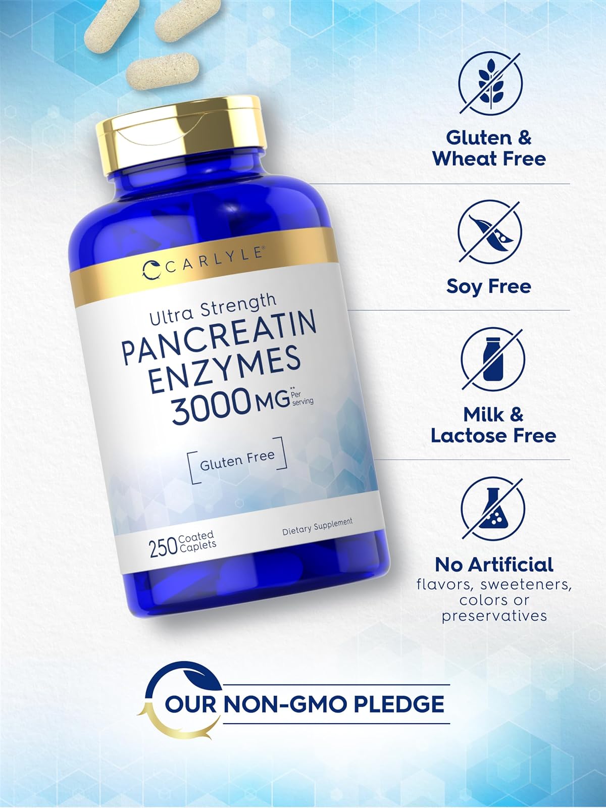 pancreatin caplets for digestive support