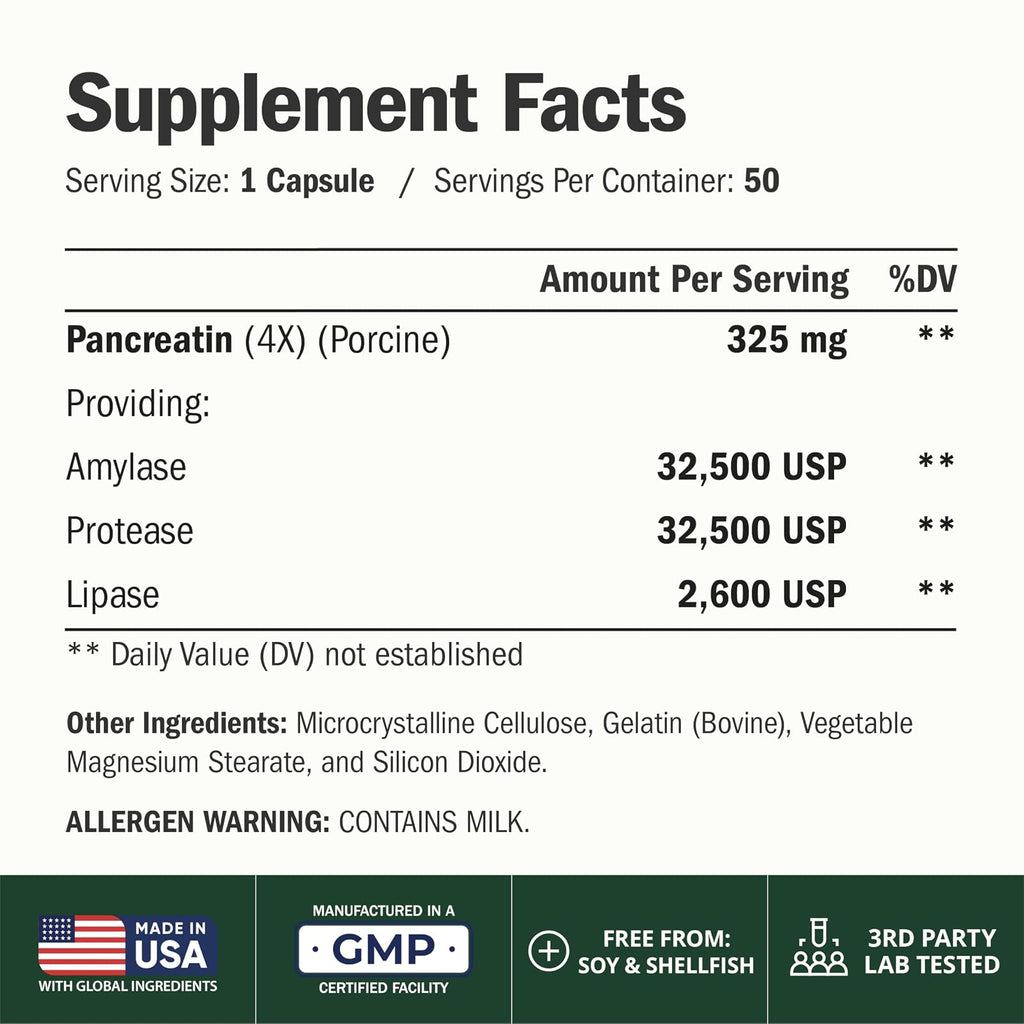 pancreatin capsules for digestive comfort