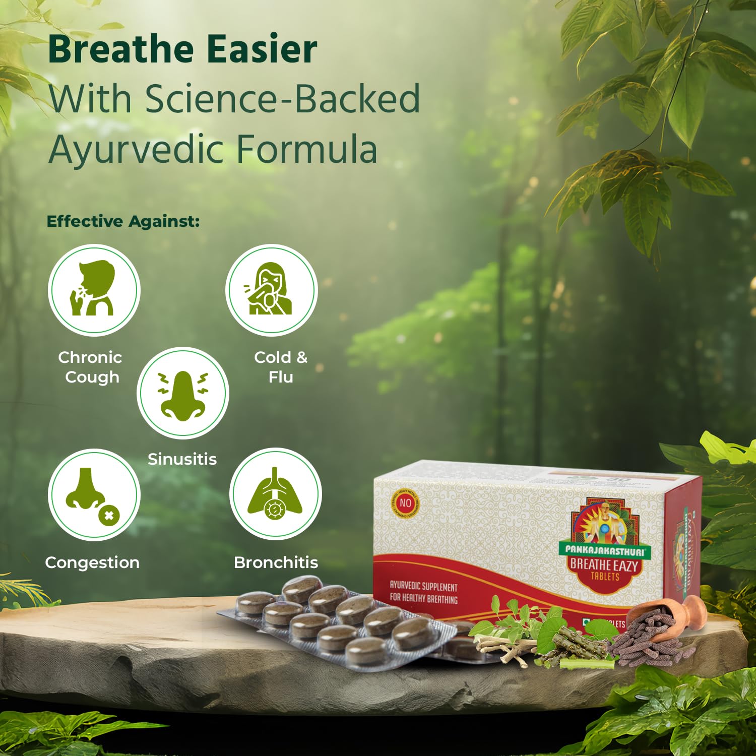 Pankajakasthuri Breathe Eazy sinus relief
